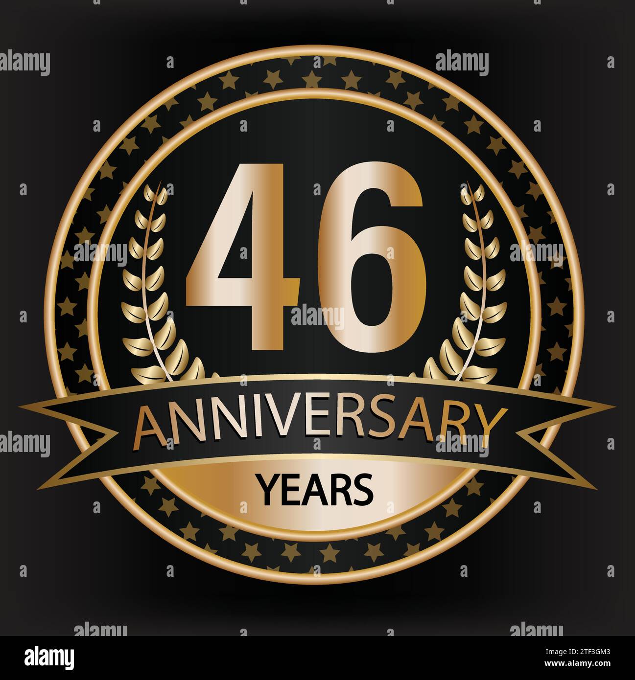 46 th anniversary distinctive stamp Stock Vector Image & Art - Alamy
