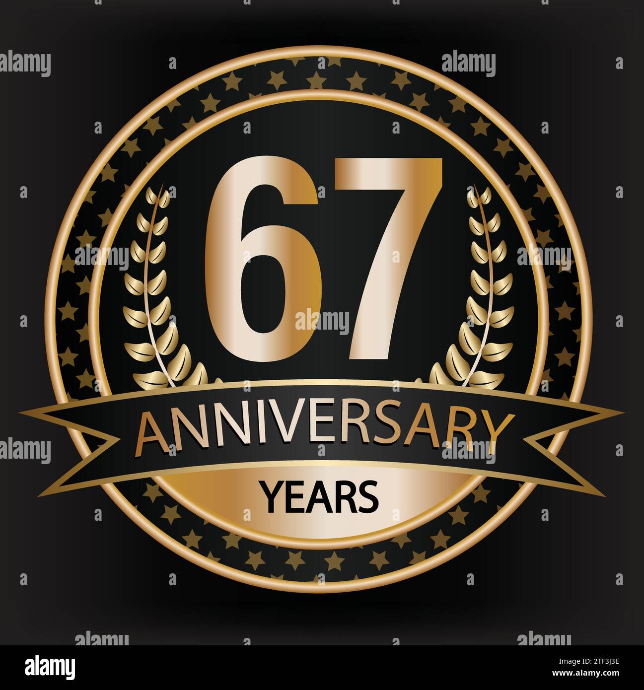 67 th anniversary distinctive stamp Stock Vector Image & Art - Alamy