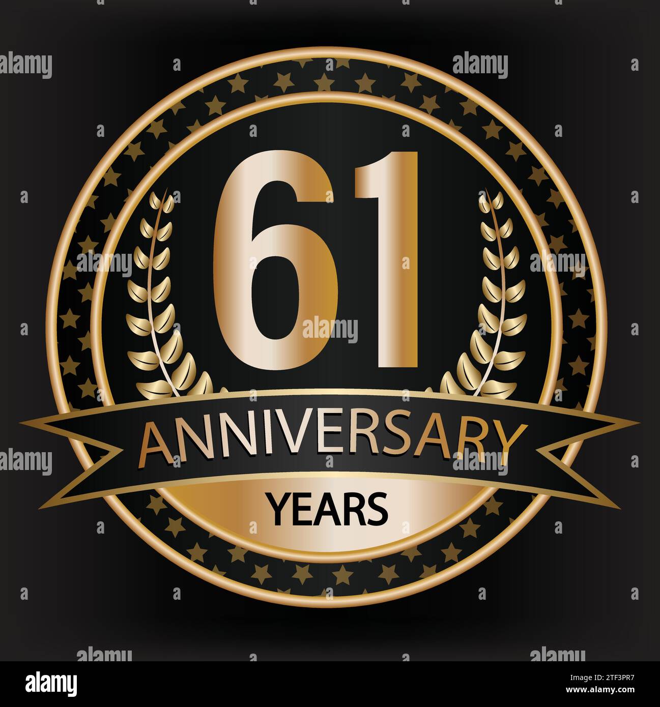61 th anniversary distinctive stamp Stock Vector Image & Art - Alamy