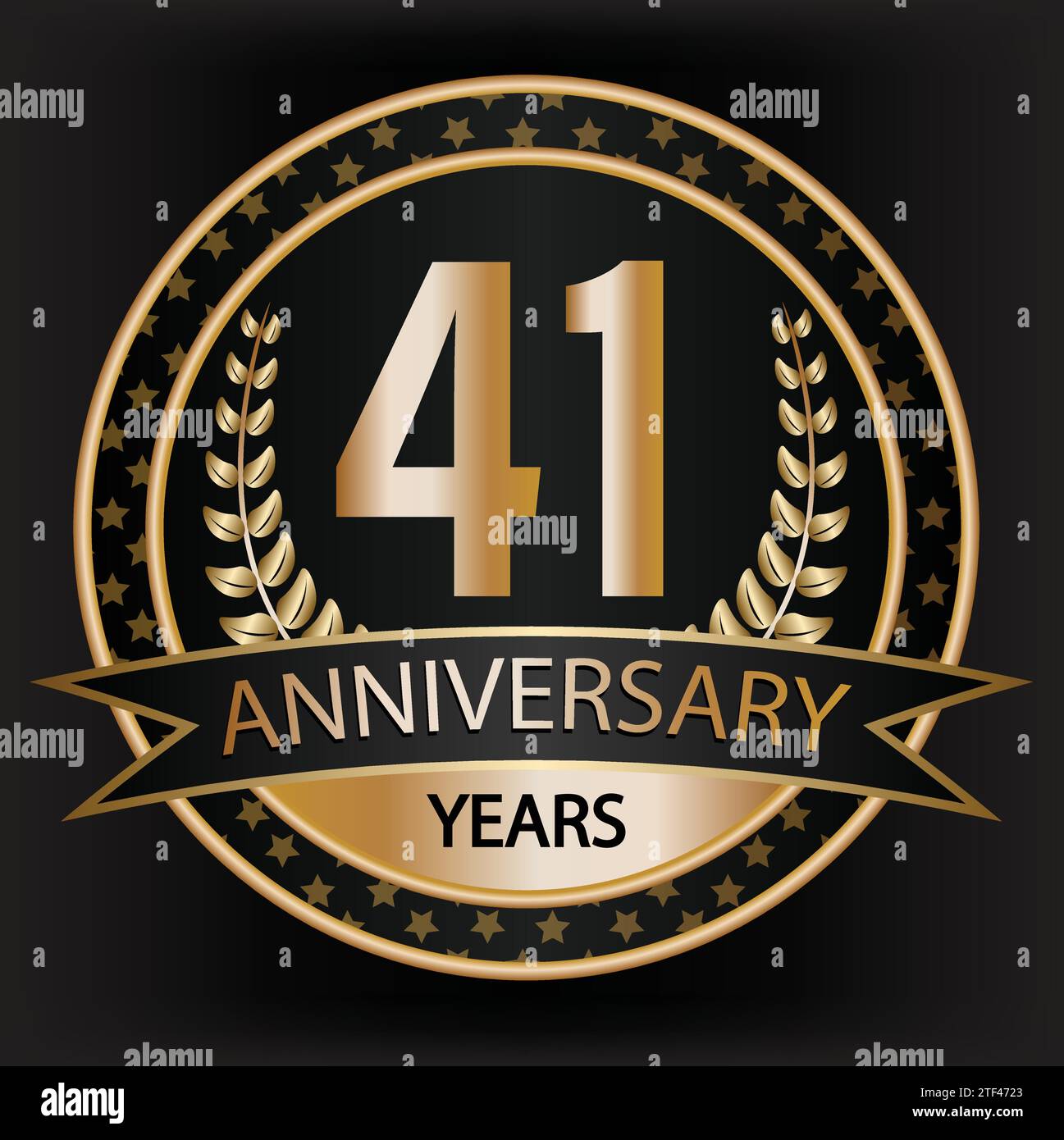41 th anniversary distinctive stamp Stock Vector Image & Art - Alamy