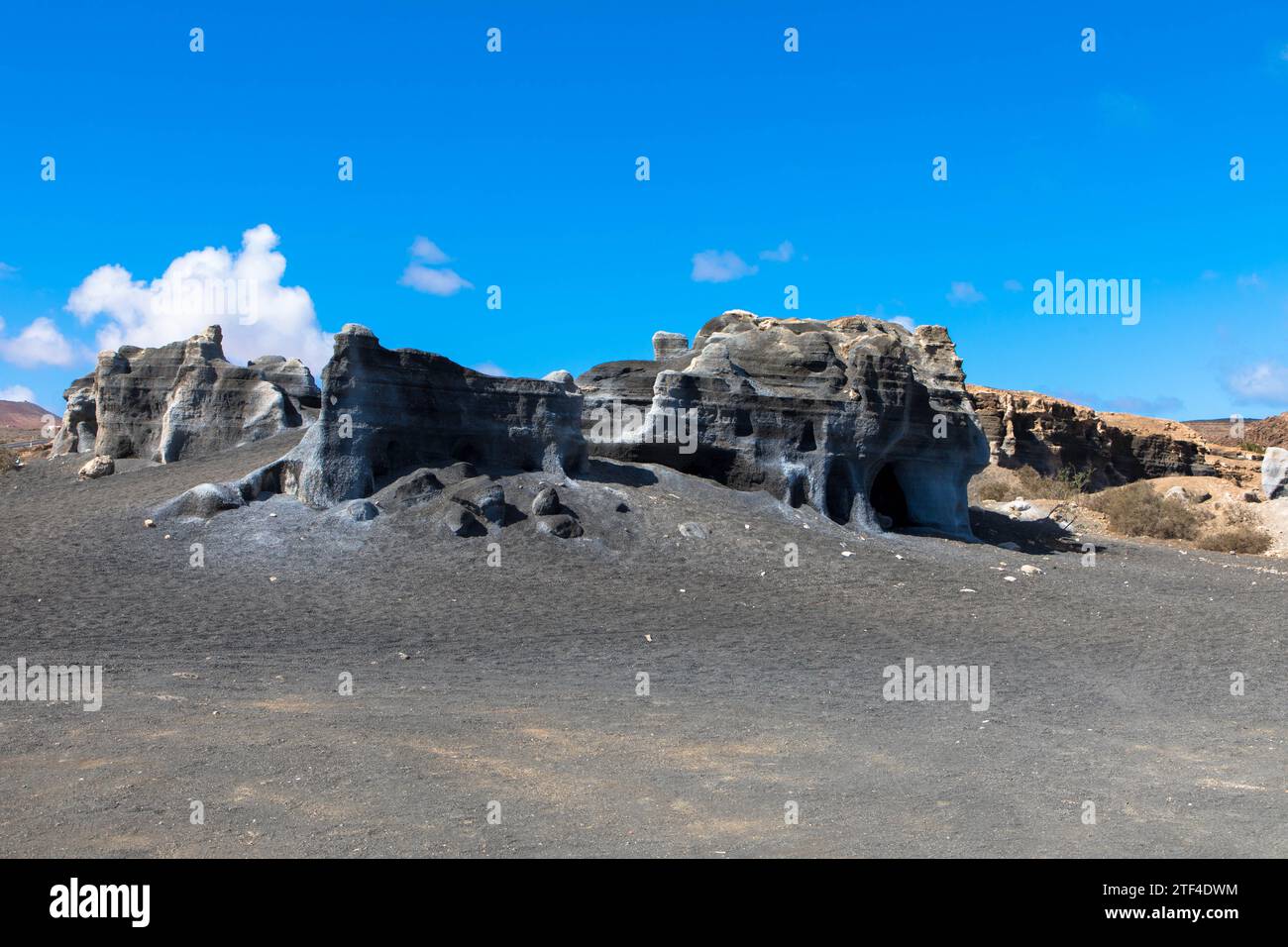 Panorama view of the most unique rock formations in Lanzarote. Called ...
