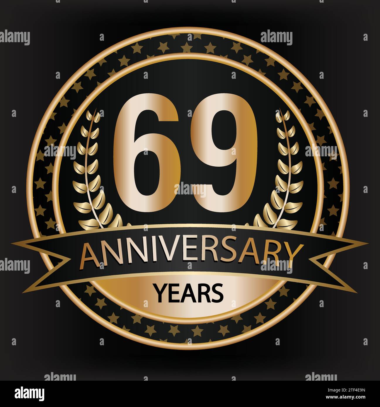 69 th anniversary distinctive stamp Stock Vector Image & Art - Alamy