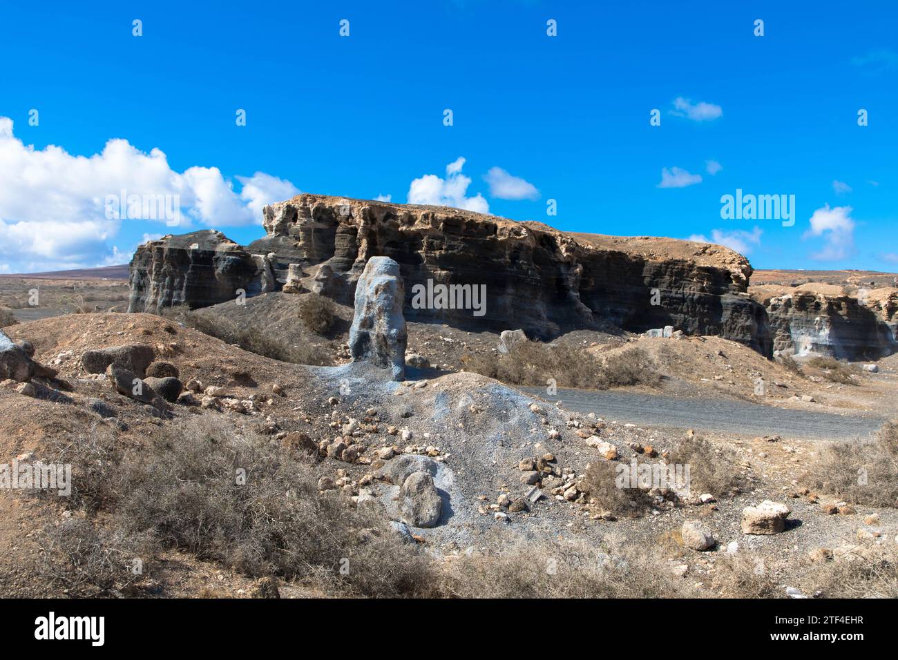 Panorama view of the most unique rock formations in Lanzarote. Called ...