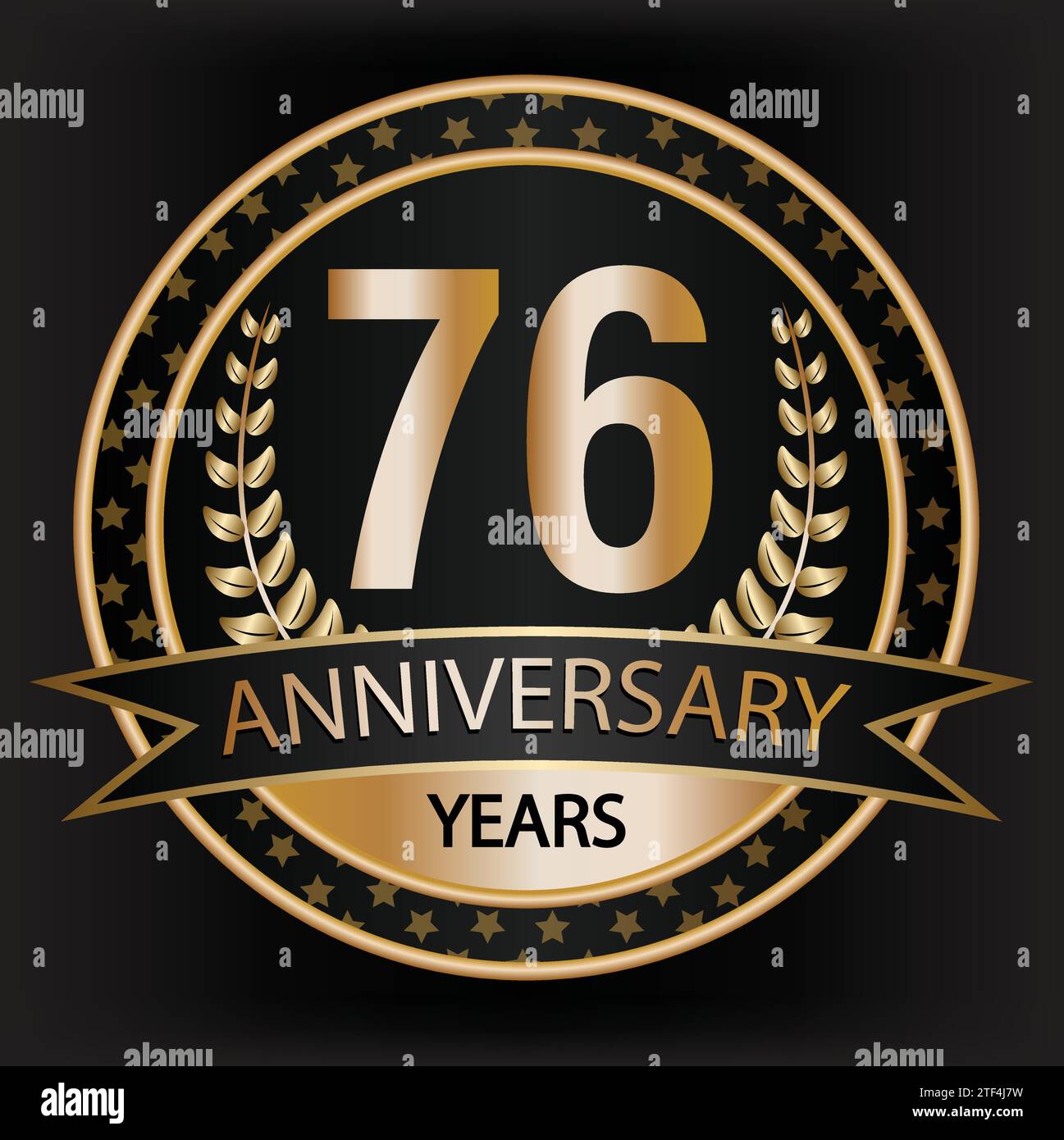 76 th anniversary distinctive stamp Stock Vector Image & Art - Alamy