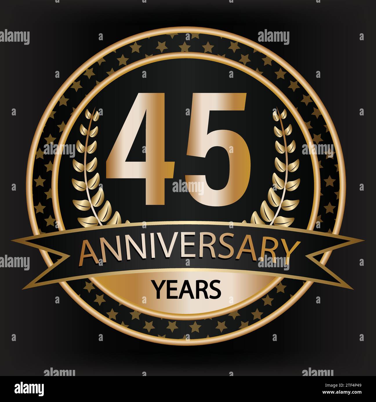 45 th anniversary distinctive stamp Stock Vector Image & Art - Alamy