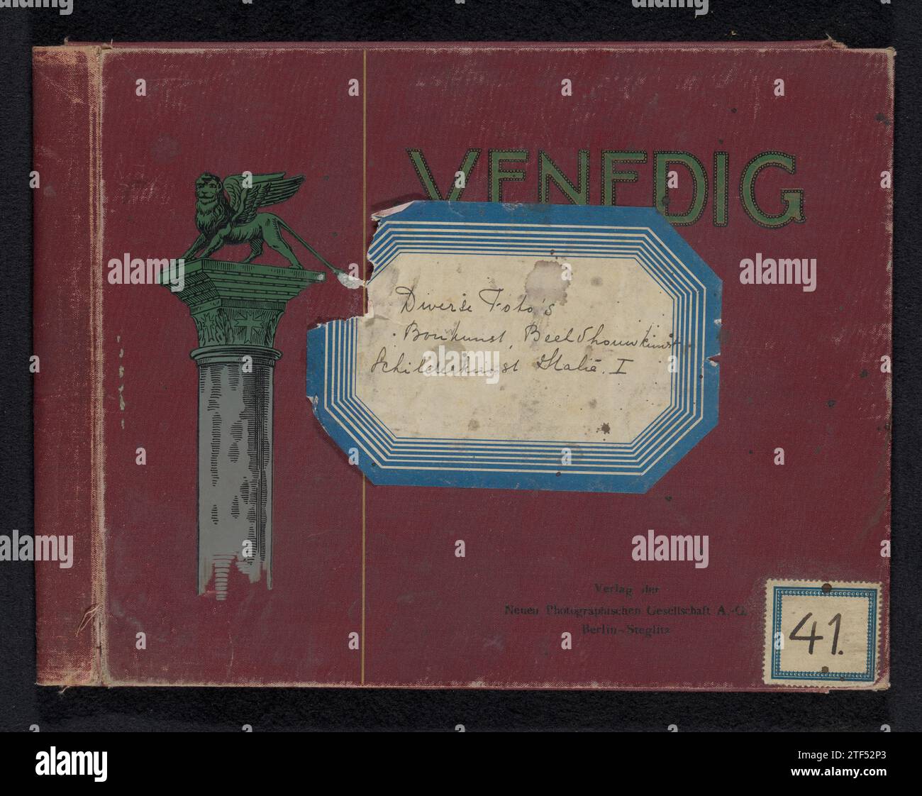 Venedig c. 1900 paper. cardboard. photographic support. linen (material ...