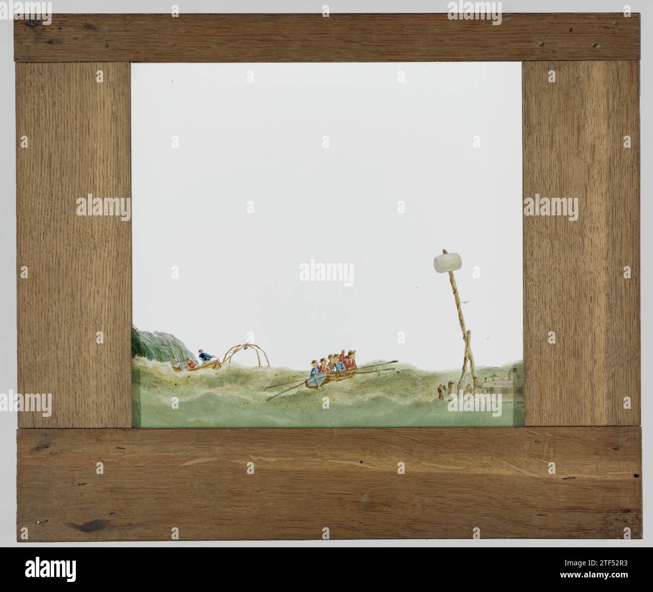 Diafanorama of two rowing boats on the water, anonymous, c. 1750 - c ...