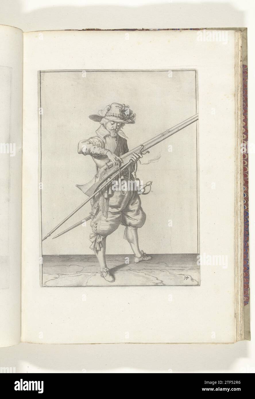Soldier who loosens his wick from the rooster from his musket (no. 14 ...