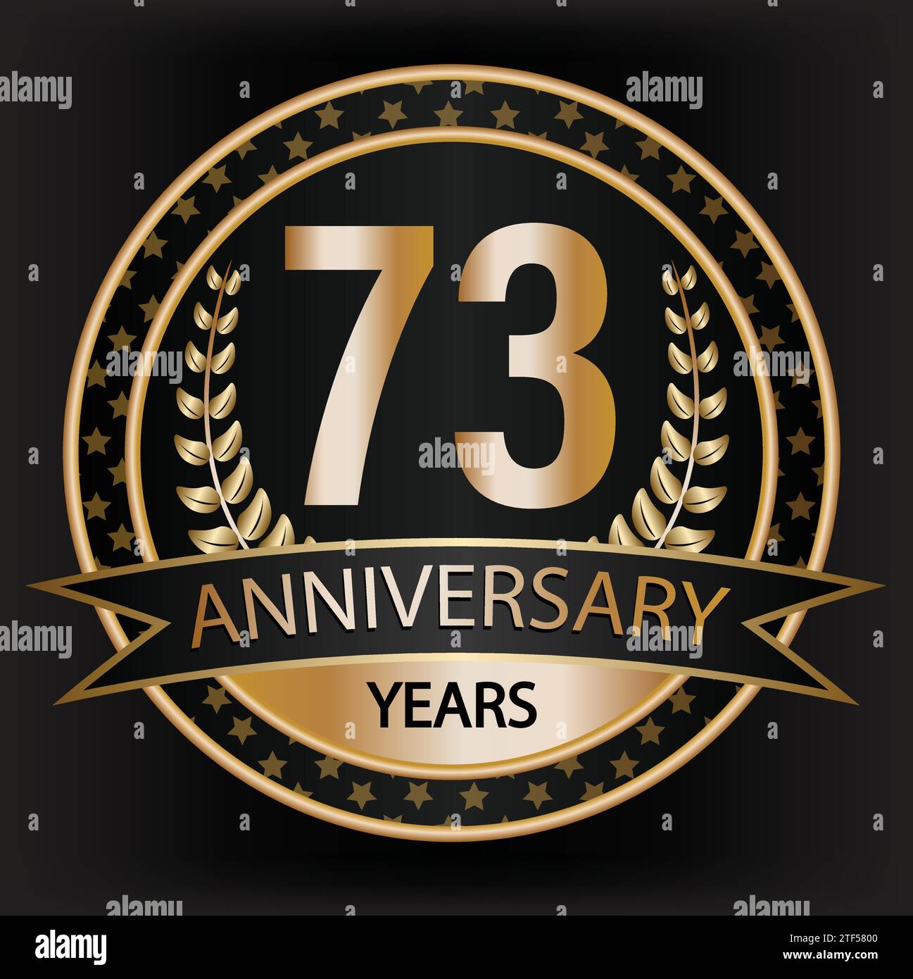 73 th anniversary distinctive stamp Stock Vector Image & Art - Alamy