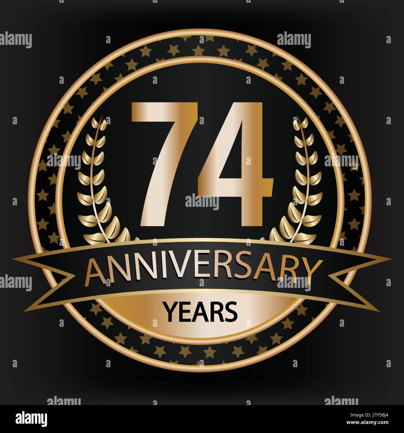 74 th anniversary distinctive stamp Stock Vector Image & Art - Alamy