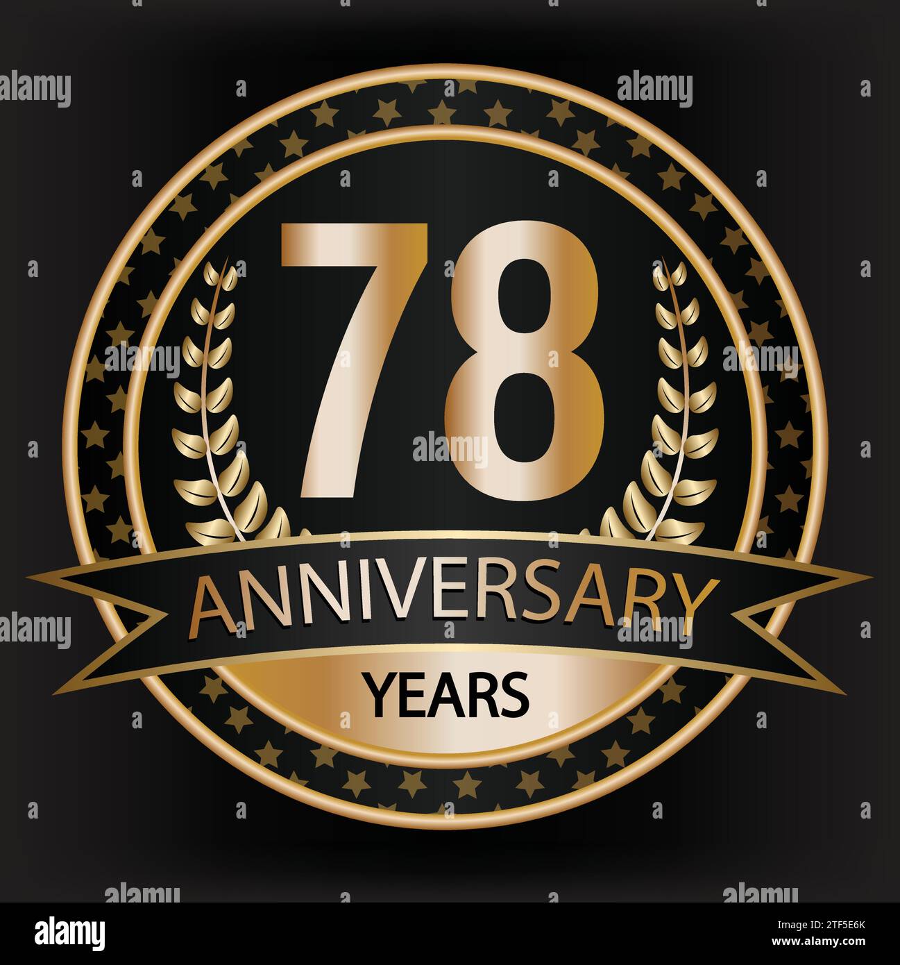 78 th anniversary distinctive stamp Stock Vector Image & Art - Alamy