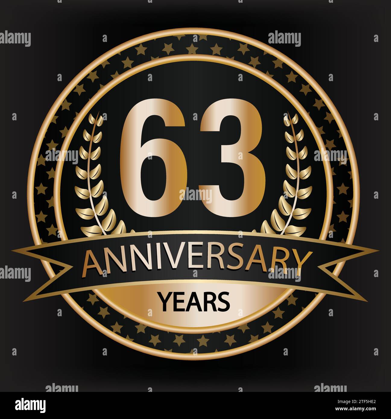63 th anniversary distinctive stamp Stock Vector Image & Art - Alamy