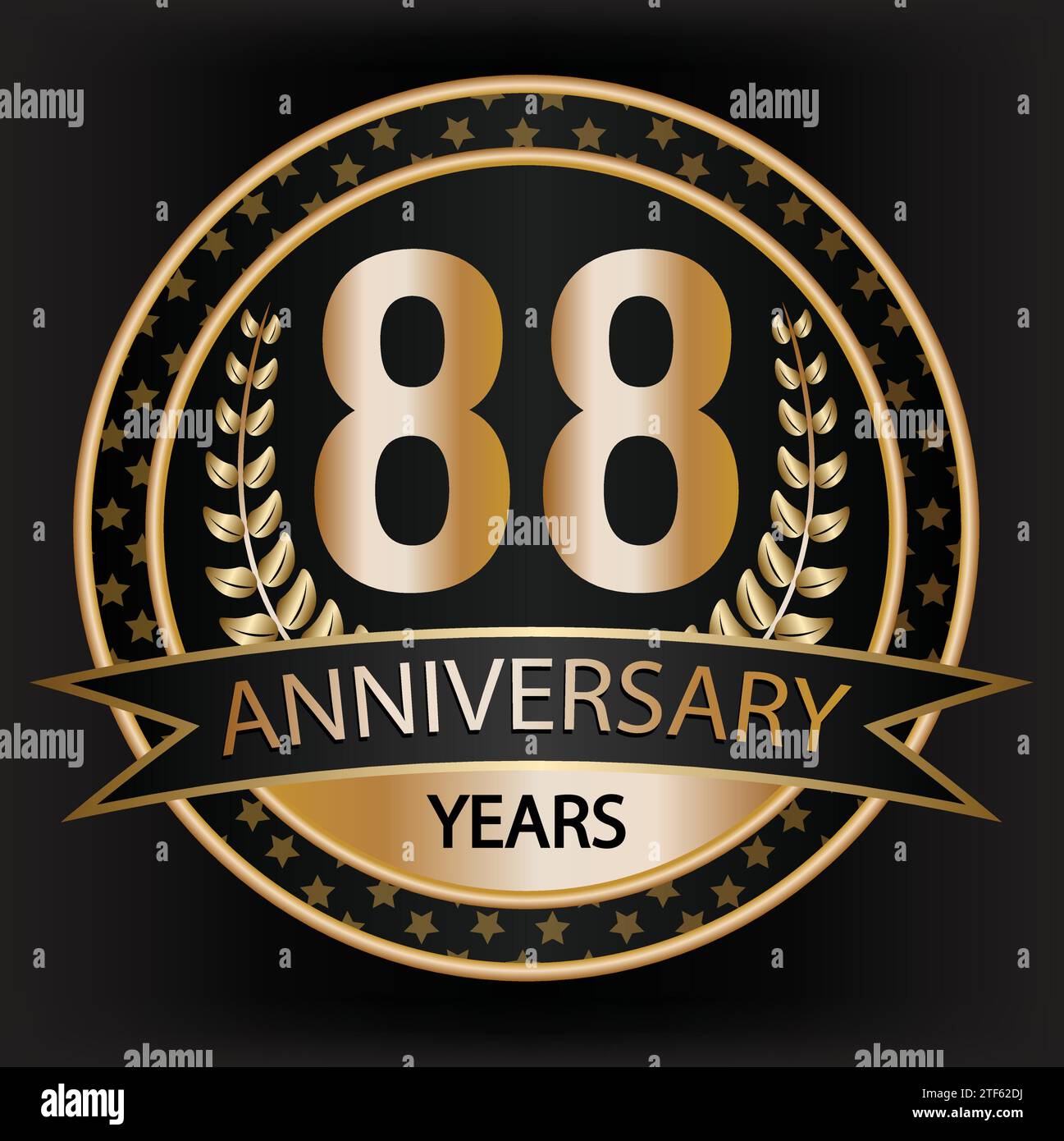 88 th anniversary distinctive stamp Stock Vector Image & Art - Alamy