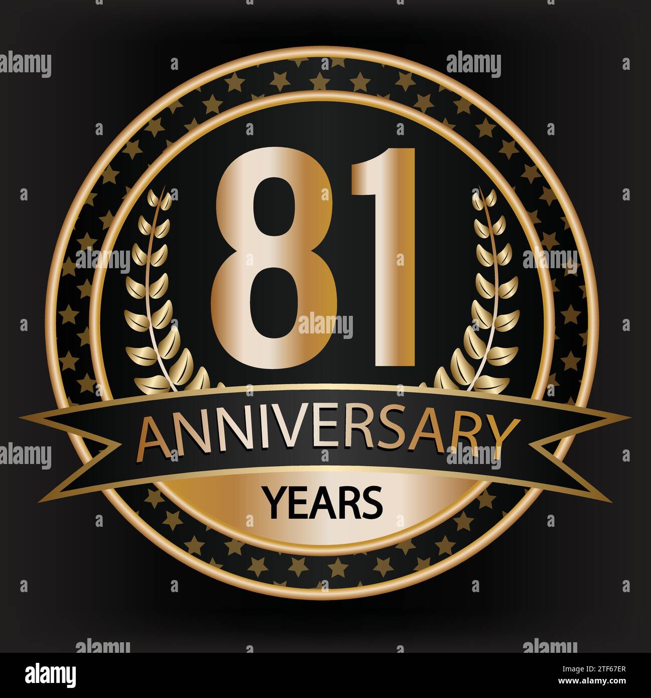 81 th anniversary distinctive stamp Stock Vector Image & Art - Alamy
