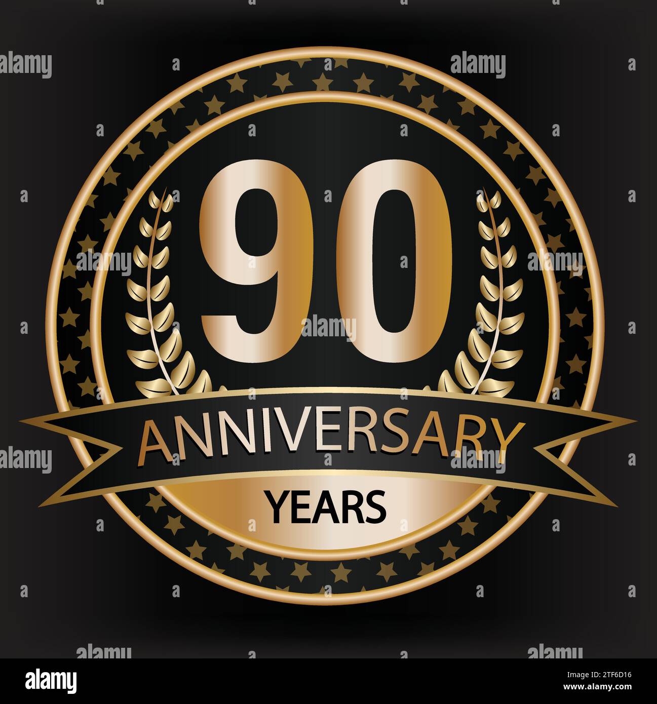 90 th anniversary distinctive stamp Stock Vector Image & Art - Alamy