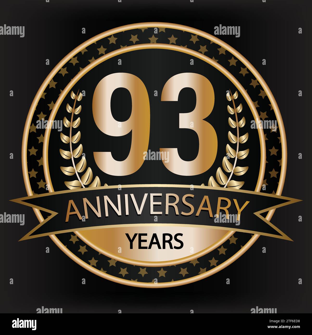 93 th anniversary distinctive stamp Stock Vector Image & Art - Alamy