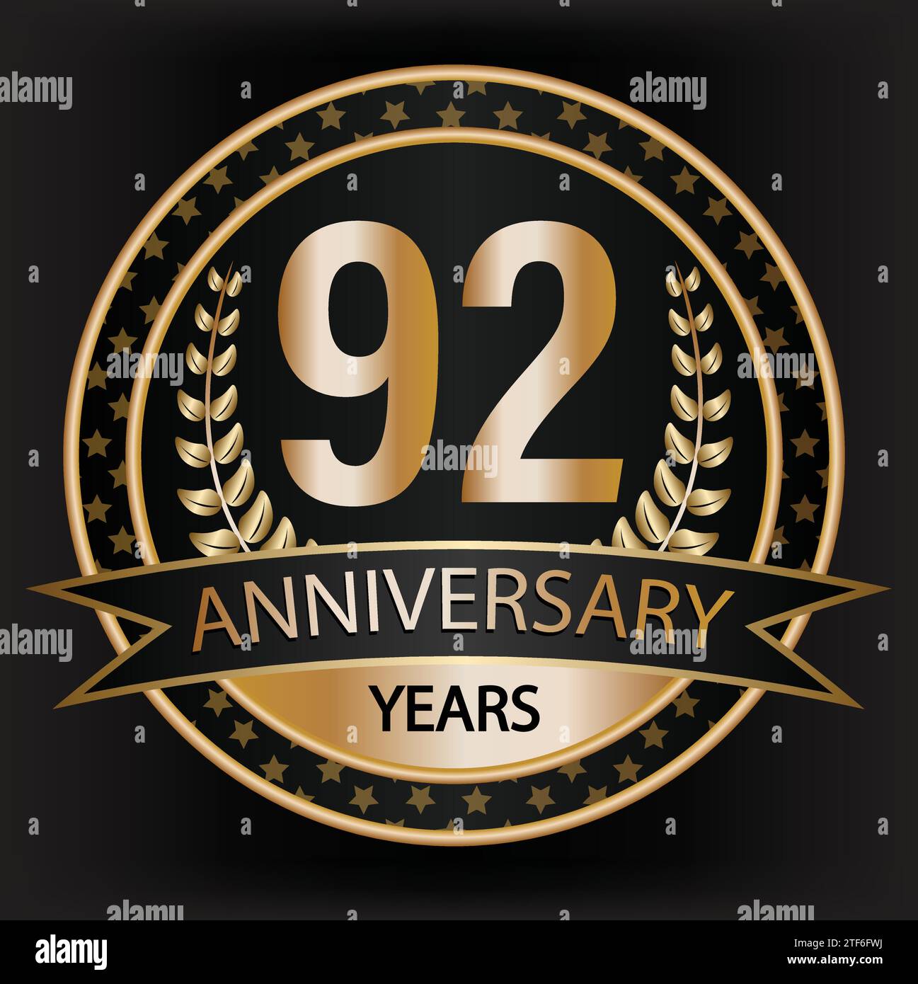 92 th anniversary distinctive stamp Stock Vector Image & Art - Alamy