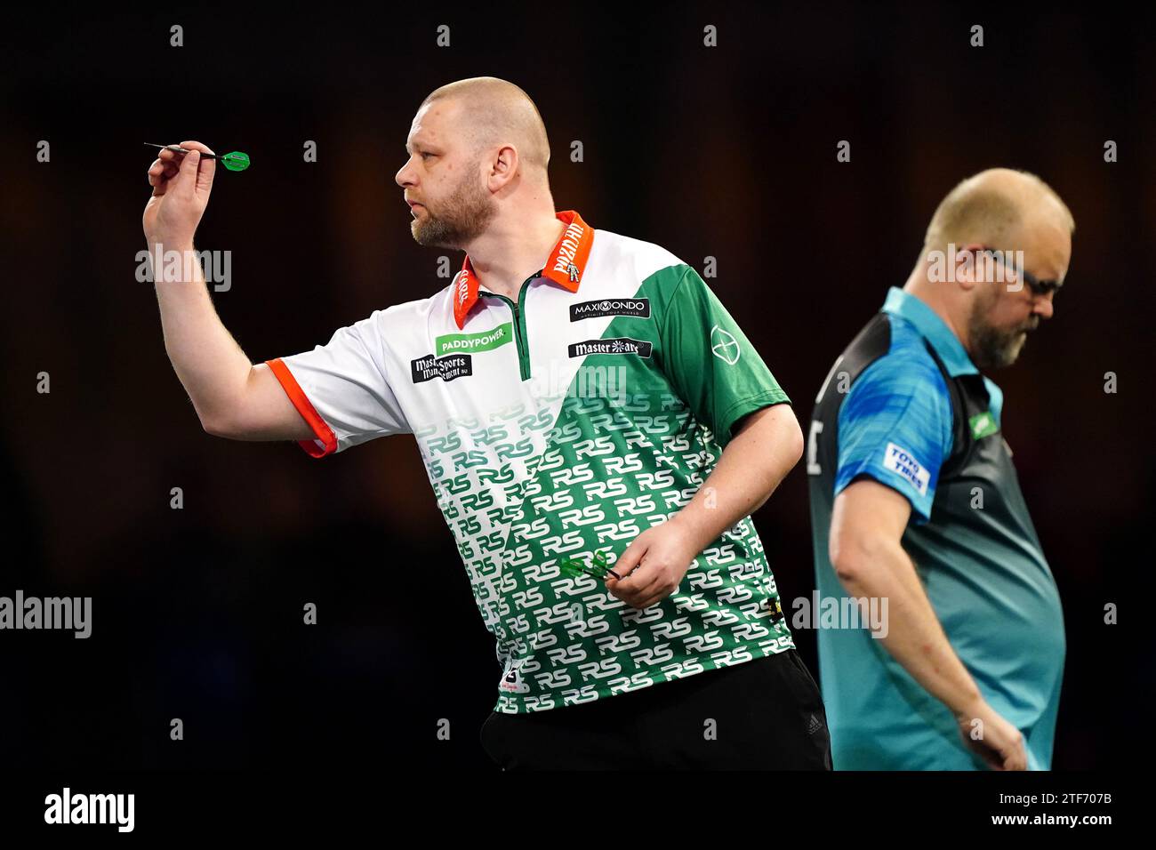 Radek Szaganski in action against Marko Kantele (not pictured) on day ...