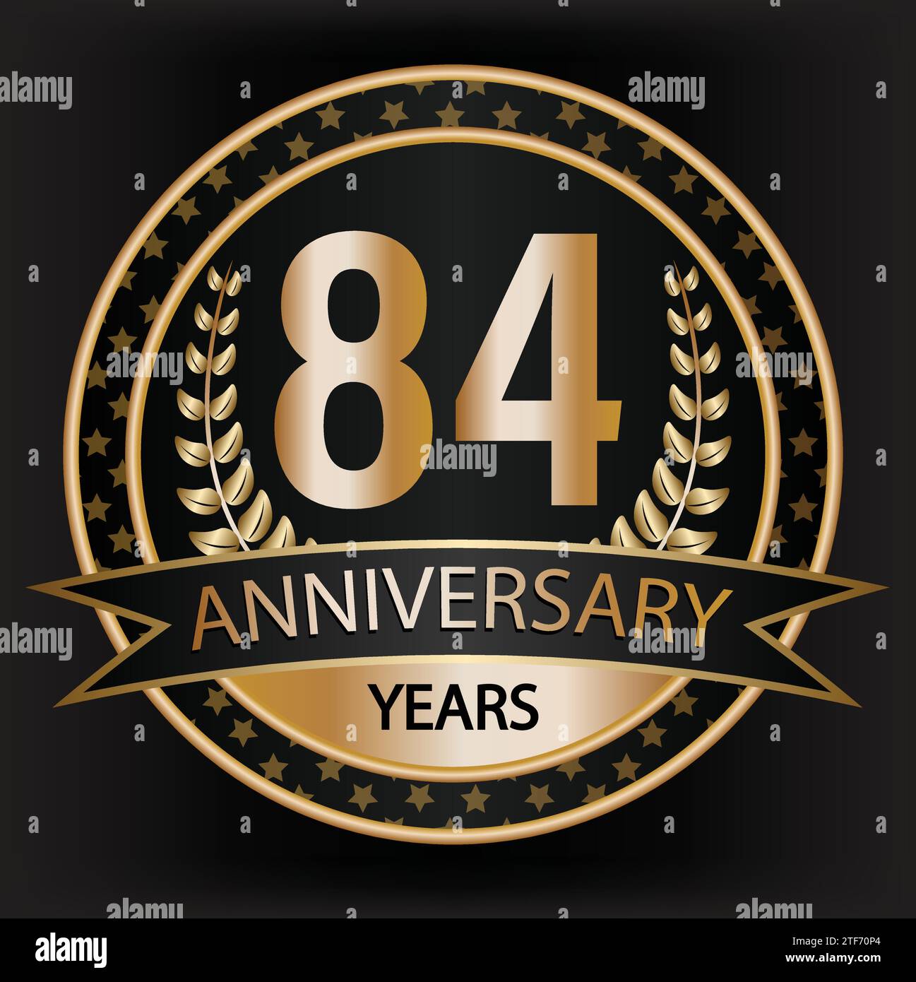 84 th anniversary distinctive stamp Stock Vector Image & Art - Alamy