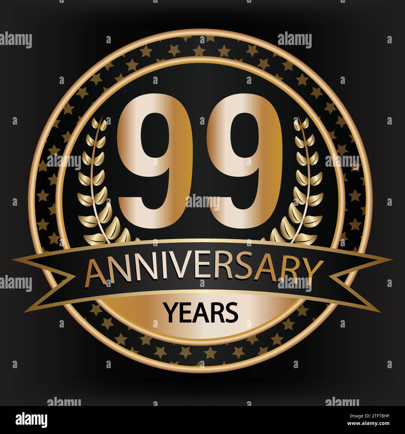 99th anniversary distinctive stamp Stock Vector Image & Art - Alamy