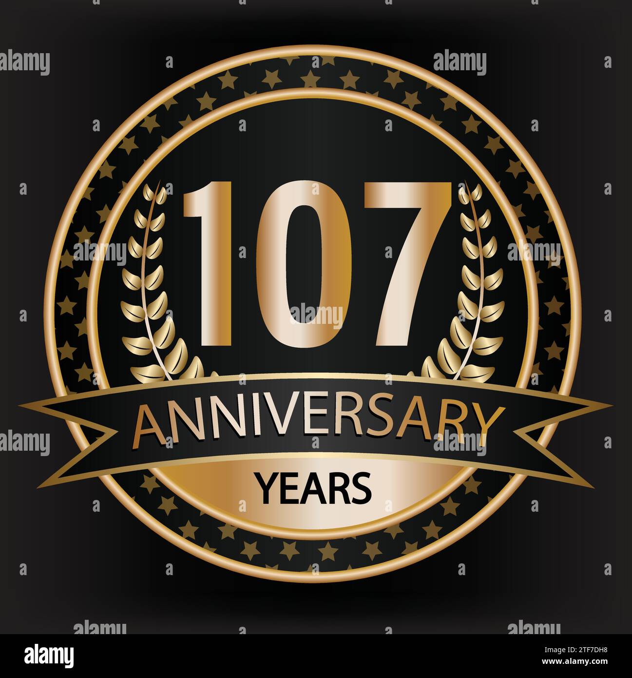 107 years anniversary Stock Vector Images - Alamy