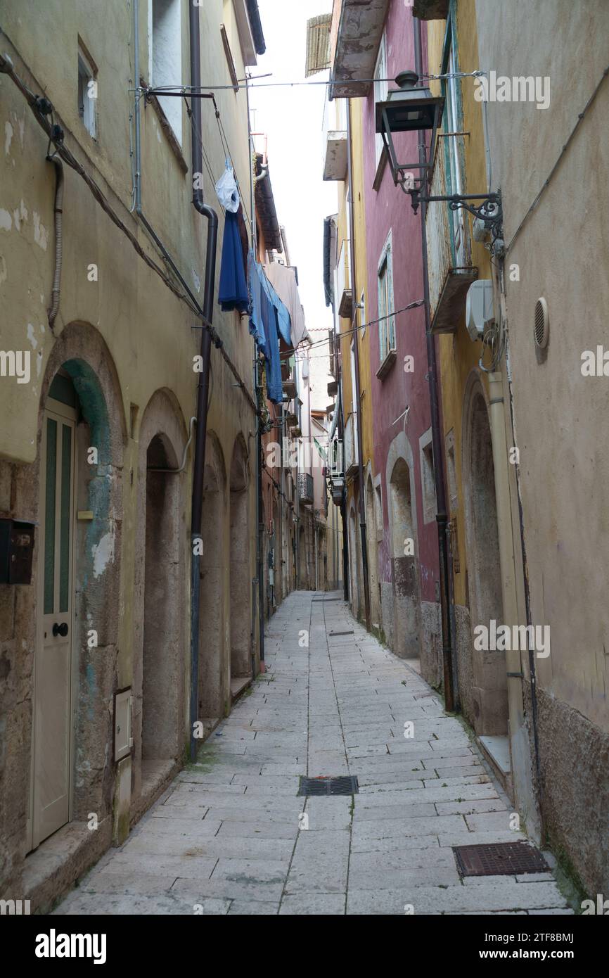 Old buildings of Isernia, historic city in Molise, Italy Stock Photo ...
