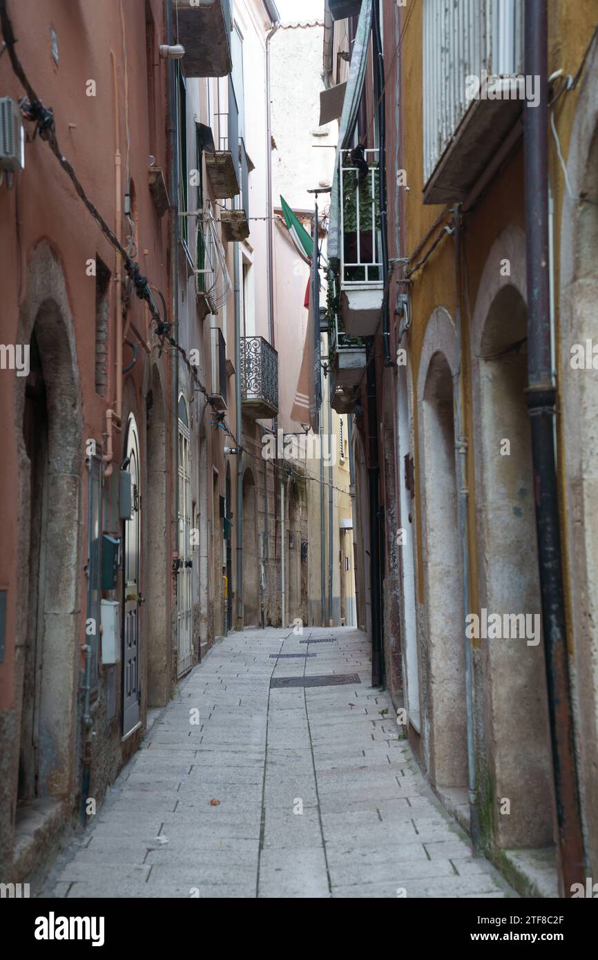 Old buildings of Isernia, historic city in Molise, Italy Stock Photo ...