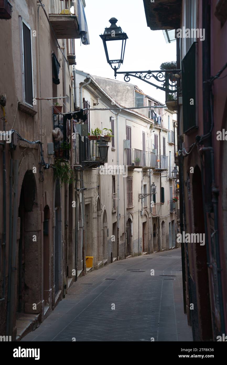 Old buildings of Isernia, historic city in Molise, Italy Stock Photo ...