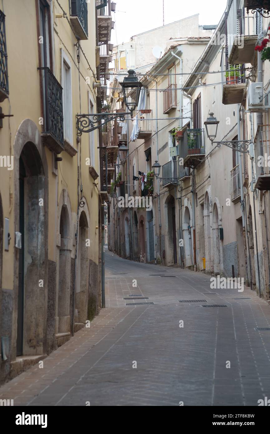 Old buildings of Isernia, historic city in Molise, Italy Stock Photo ...