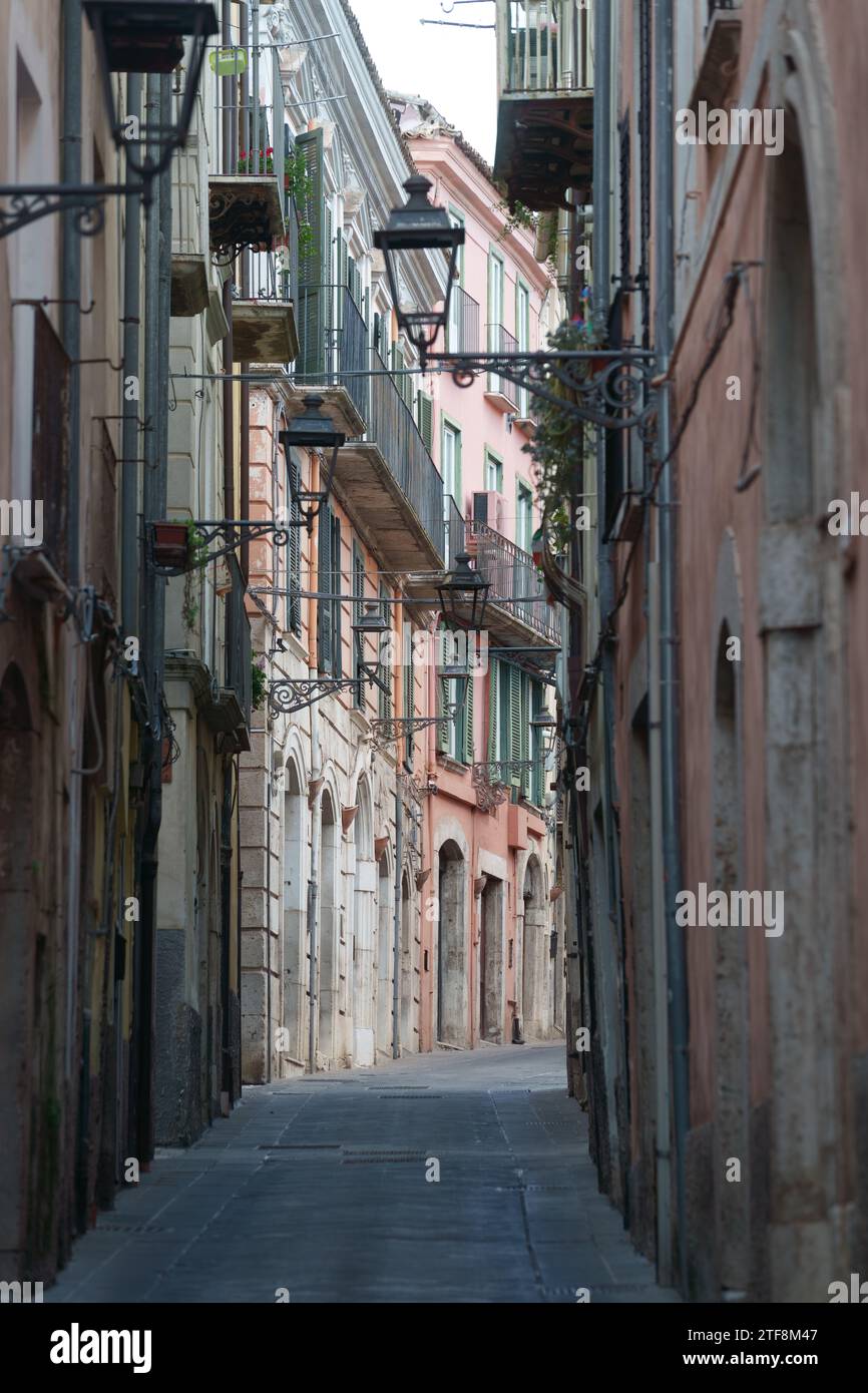 Old buildings of Isernia, historic city in Molise, Italy Stock Photo ...
