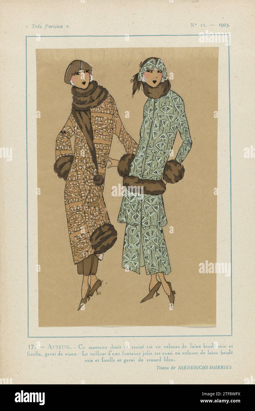Very Parisian, 1923, no 11: 17.- AUTEUIL. - This right coat ...., 1923 ...
