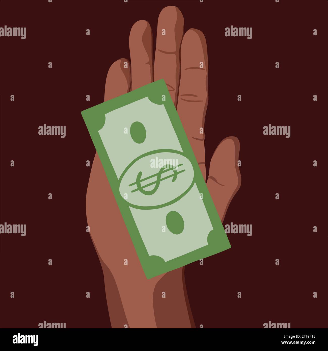 Hand holding dollar save Stock Vector Images - Alamy