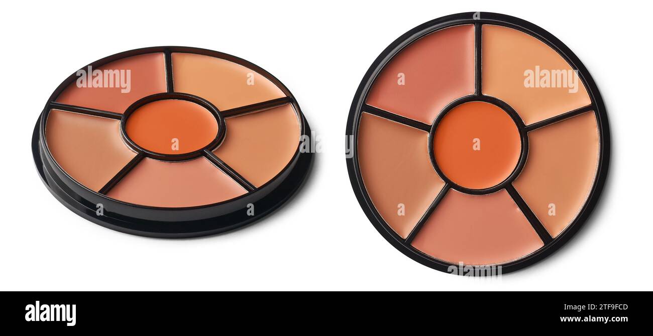 round shaped concealer palette, compact and sleek design contain a ...