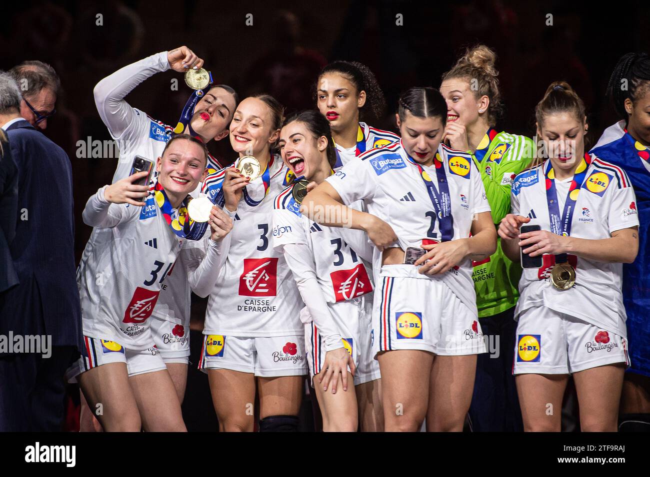 Herning, Denmark. 17th, December 2023. World champion players of France ...