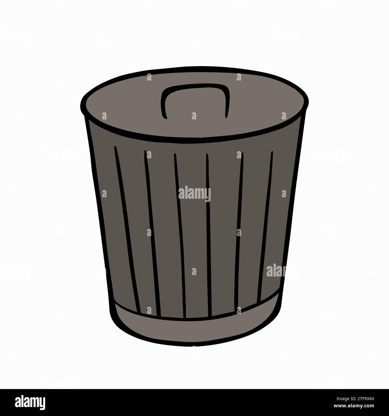 Vector isolated illustration of a trash can. Trash can icon Stock ...