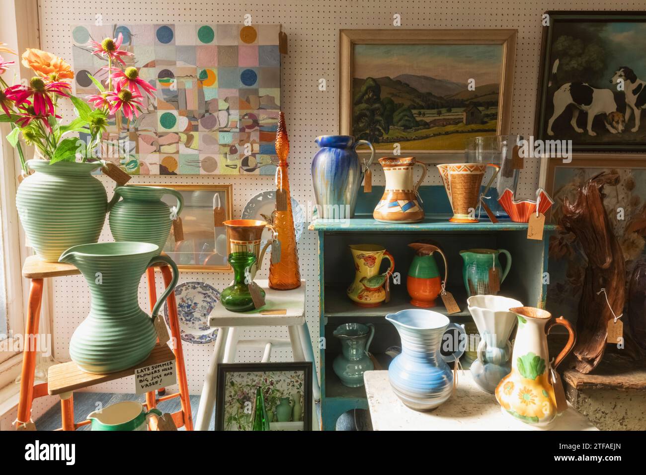 England, East Sussex, Lewes, Antique Shop Display Stock Photo - Alamy