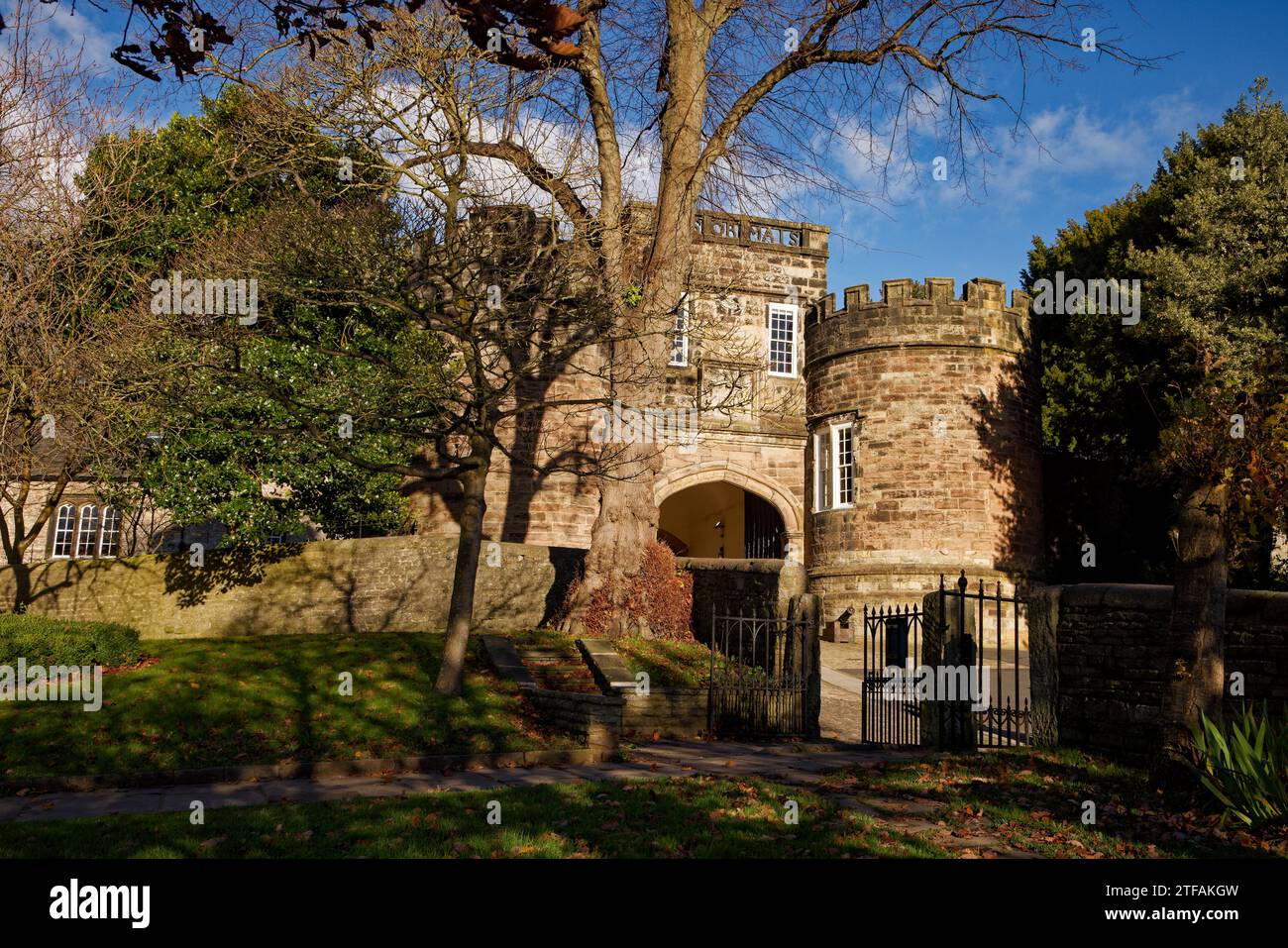 Skipton Castle Gateway Stock Photo - Alamy