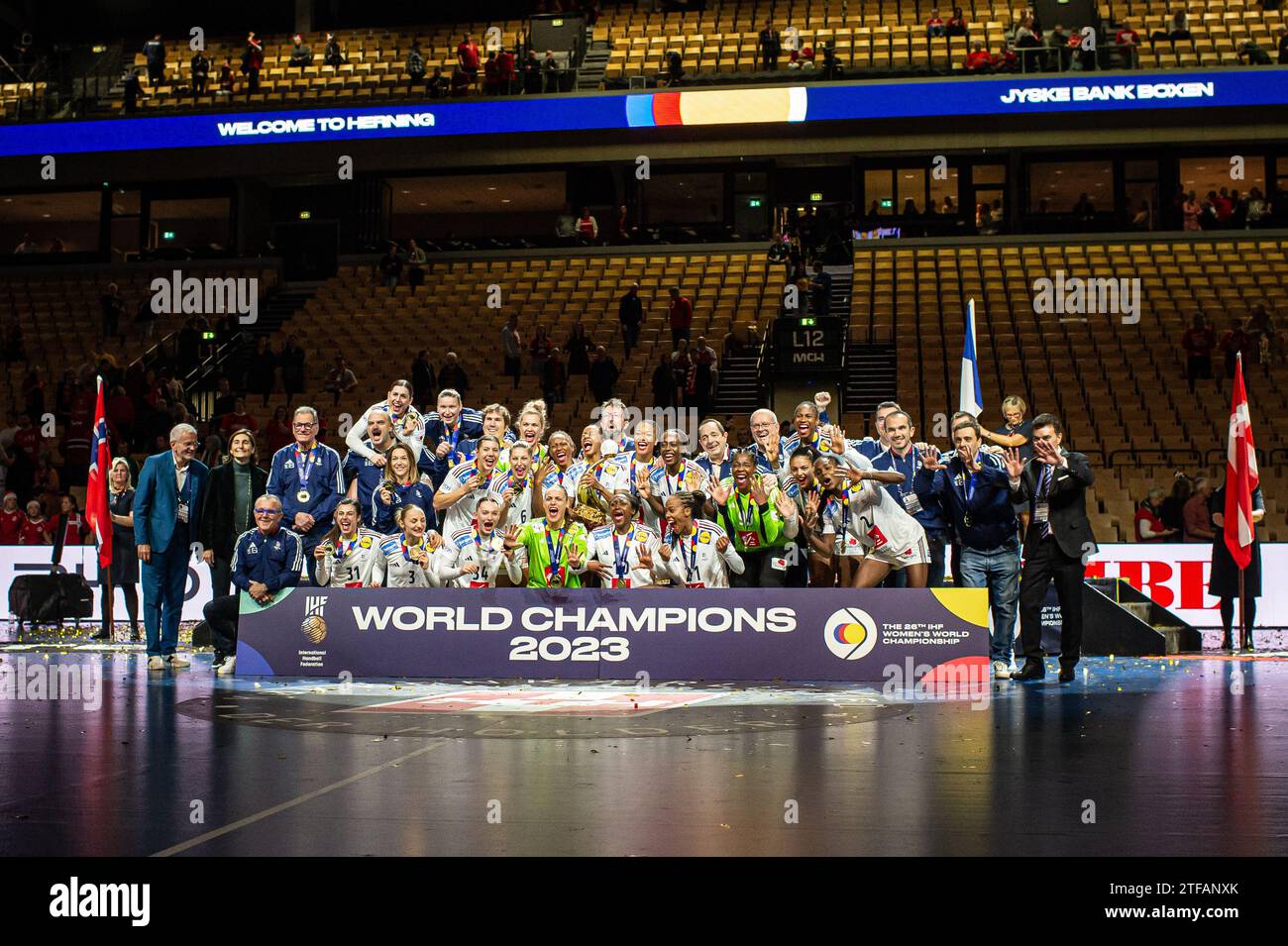Herning, Denmark. 17th, December 2023. World champion players of France ...
