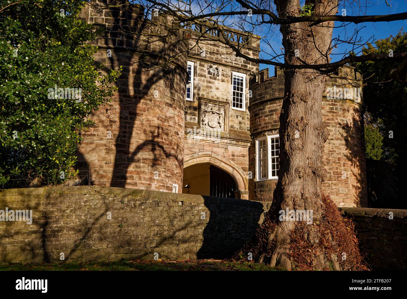 Skipton Castle Gateway Stock Photo - Alamy
