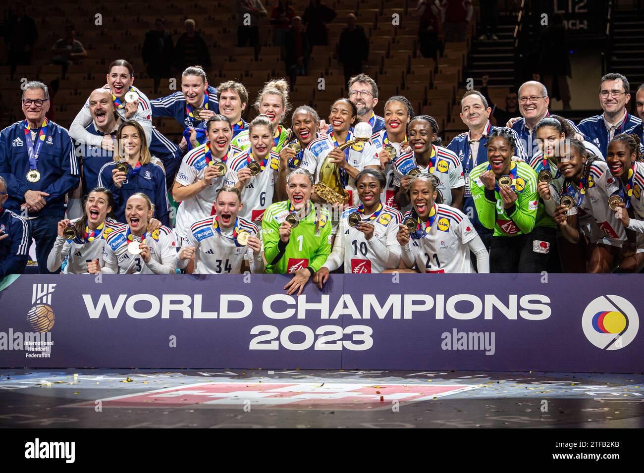 Herning, Denmark. 17th, December 2023. World champion players of France ...