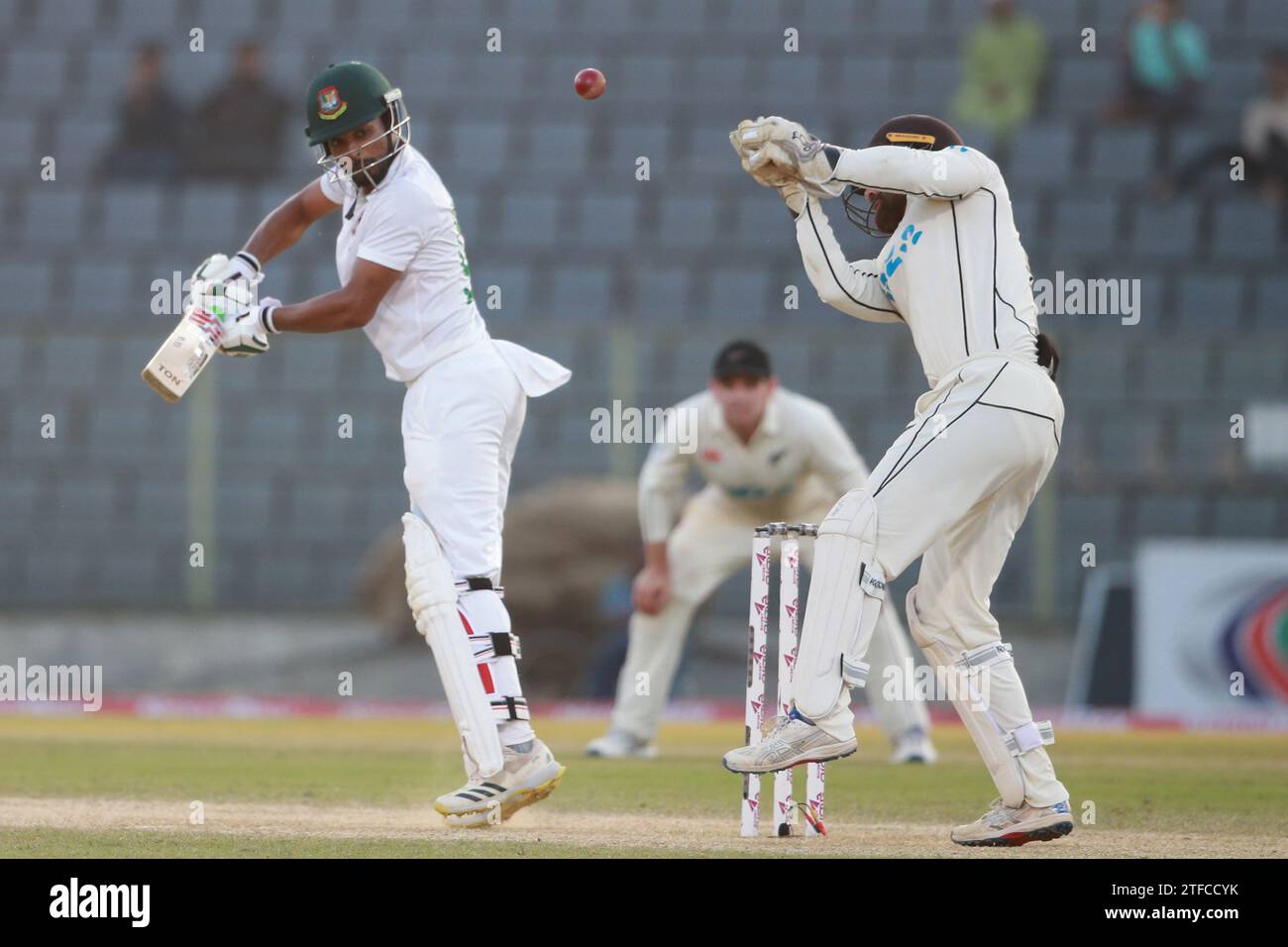 Bangladeshi Test Cricket capatin Najmul Hasan Shanto bats agains New ...