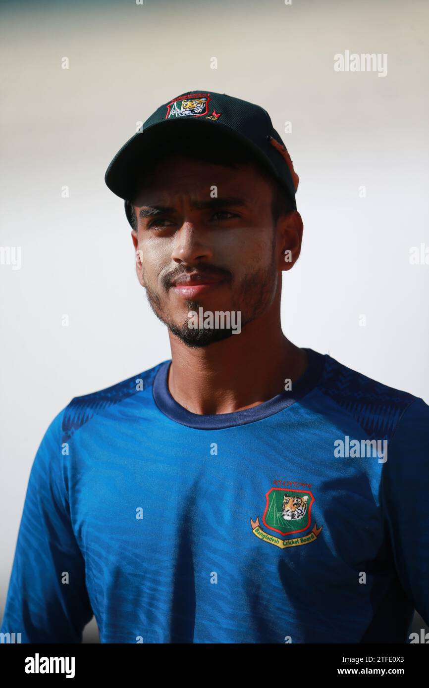 Bangladeshi Cricketer Hasan Morad during Bangladesh-New Zealand first ...