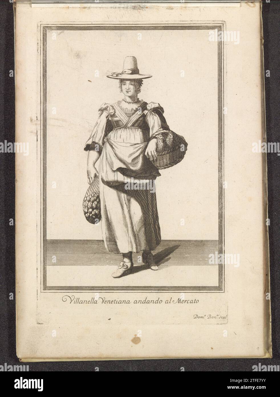 Venetian woman en route to the Markt, Domenico Bonavera (Possible), c ...