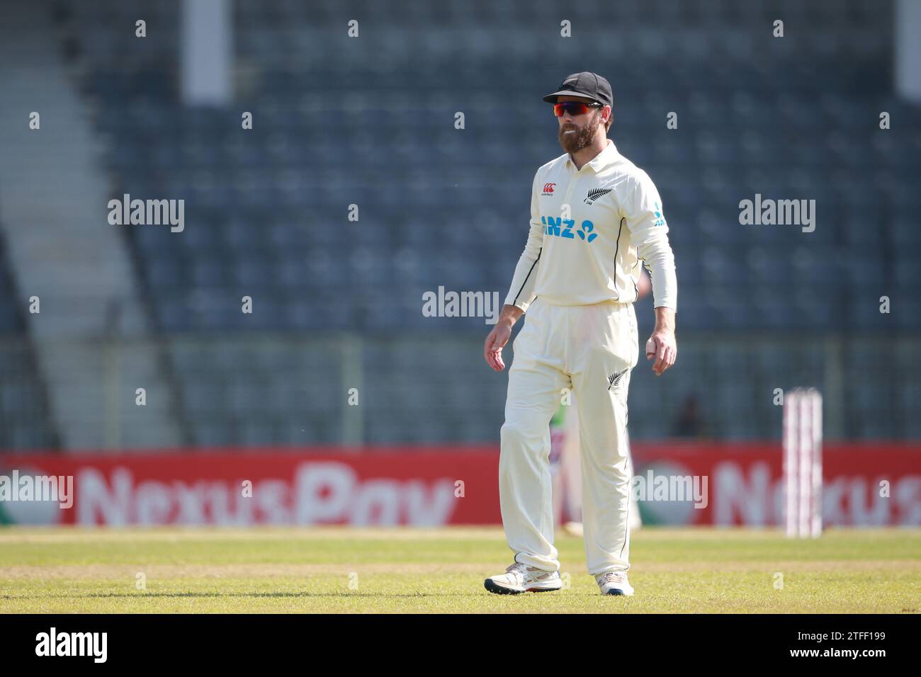 New Zealand pace bowler Kane Williamson during Bangladesh-New Zealand ...