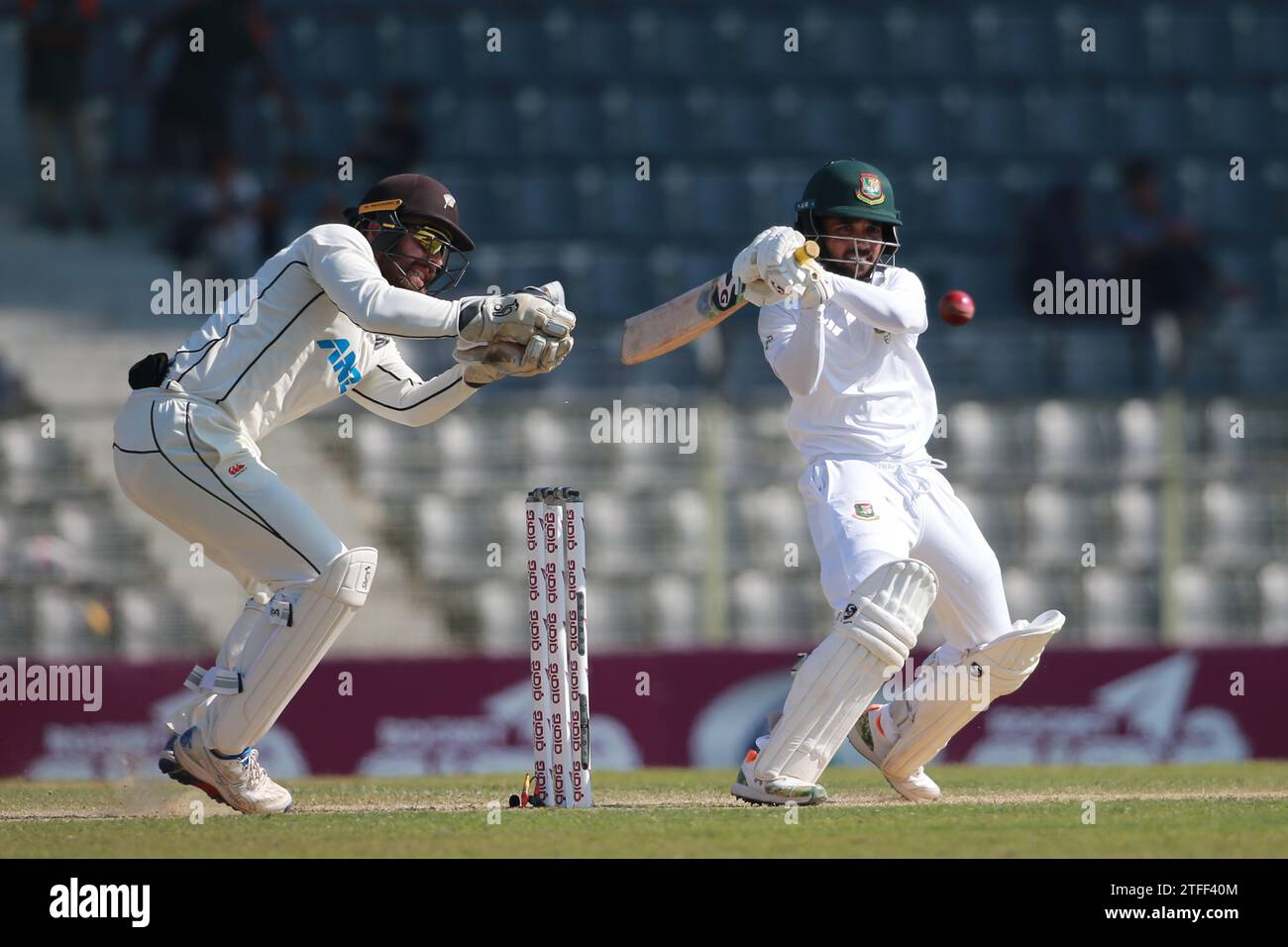 Bangladeshi Test Cricketer Mominul Haque bats agains New Zealand in the ...