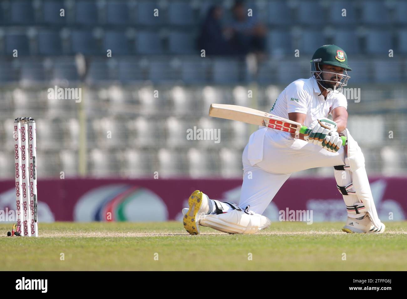 Bangladeshi Test Cricket capatin Najmul Hasan Shanto bats agains New ...