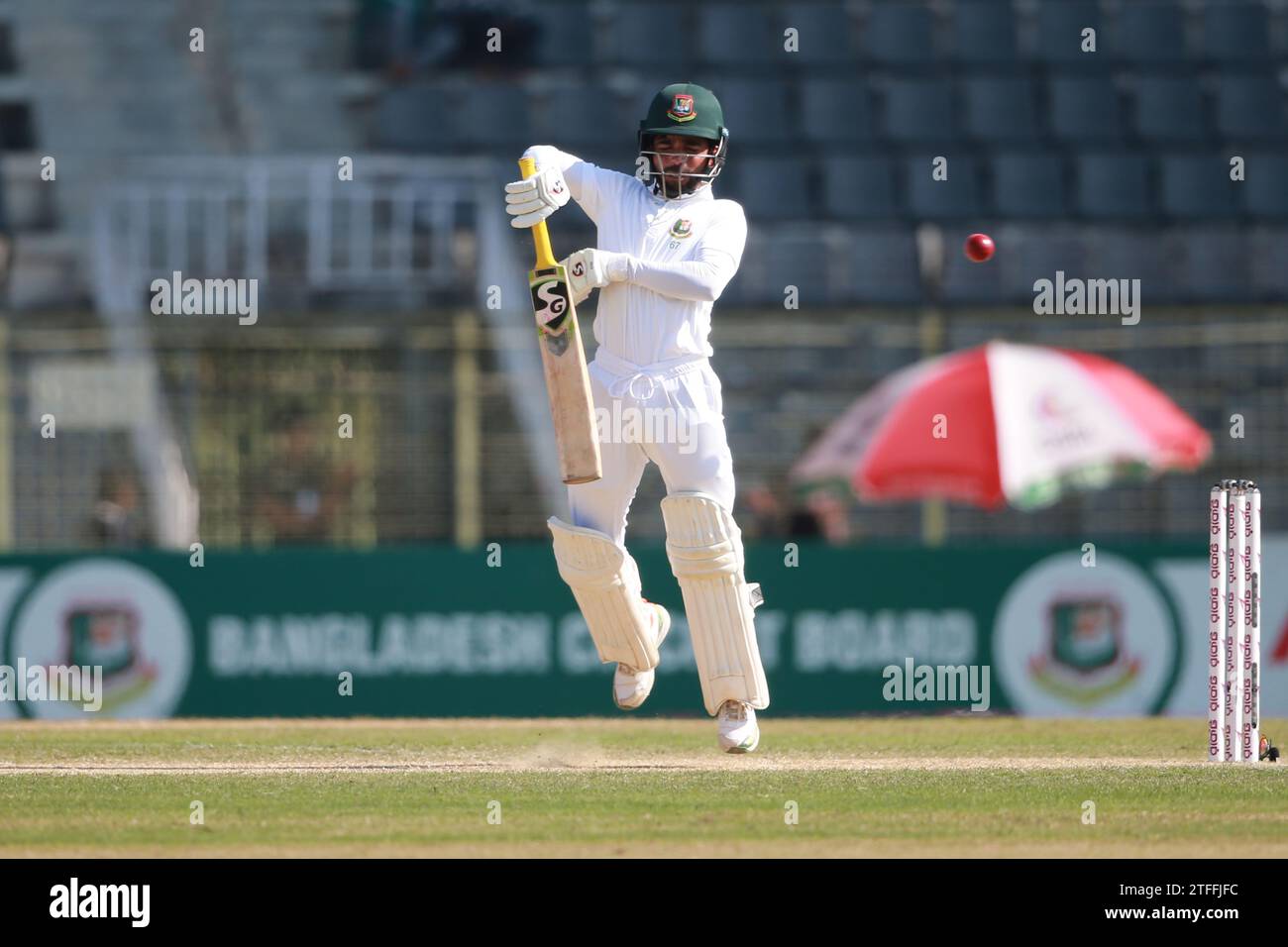 Bangladeshi Test Cricketer Mominul Haque bats agains New Zealand in the ...