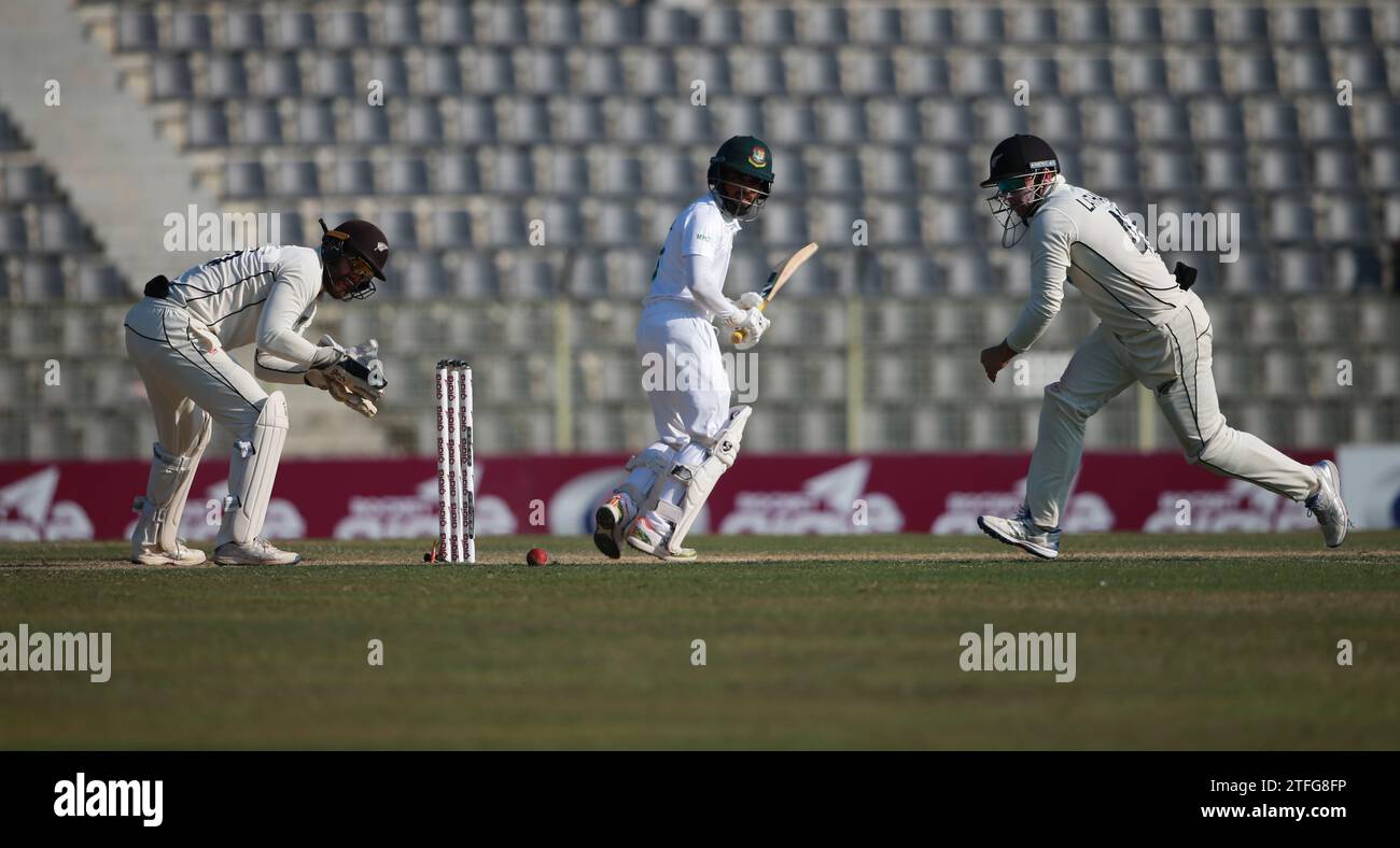 Bangladeshi Test Cricketer Mominul Haque bats agains New Zealand in the ...