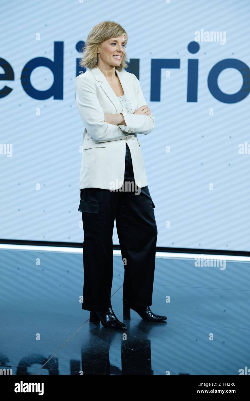 Journalist Marta Carazo poses for the media as the new TV presenter of ...