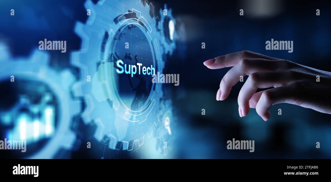 Suptech Regtech Supervisory Regulation technology concept on virtual ...